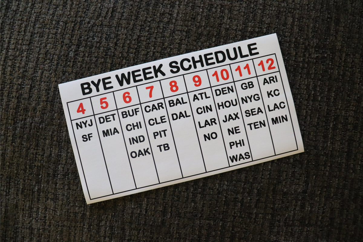 Fantasy Football: Bye Week Label – FJ Fantasy Sports